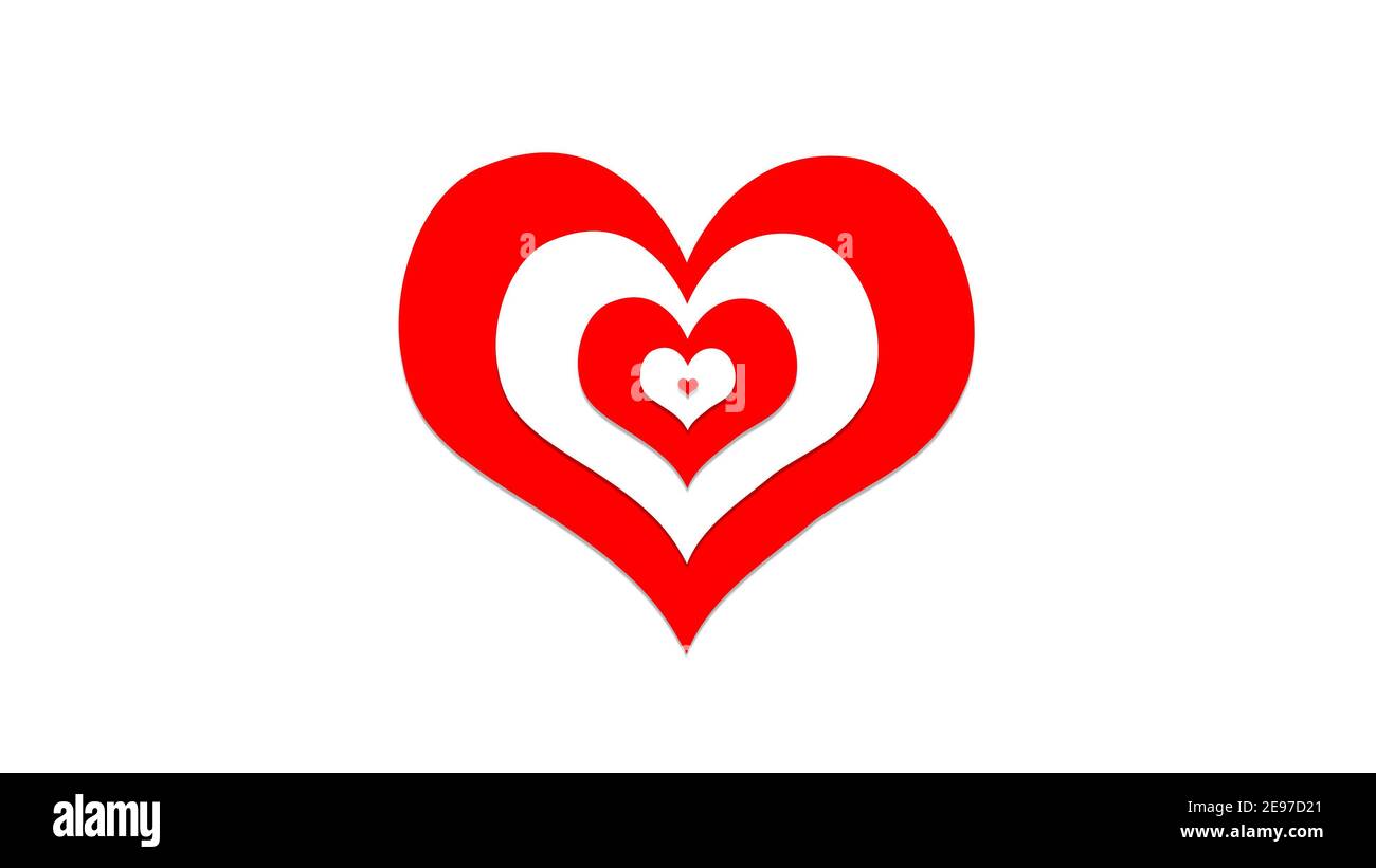 Beautiful Red and white hearts combination, Sign and symbol of love ...