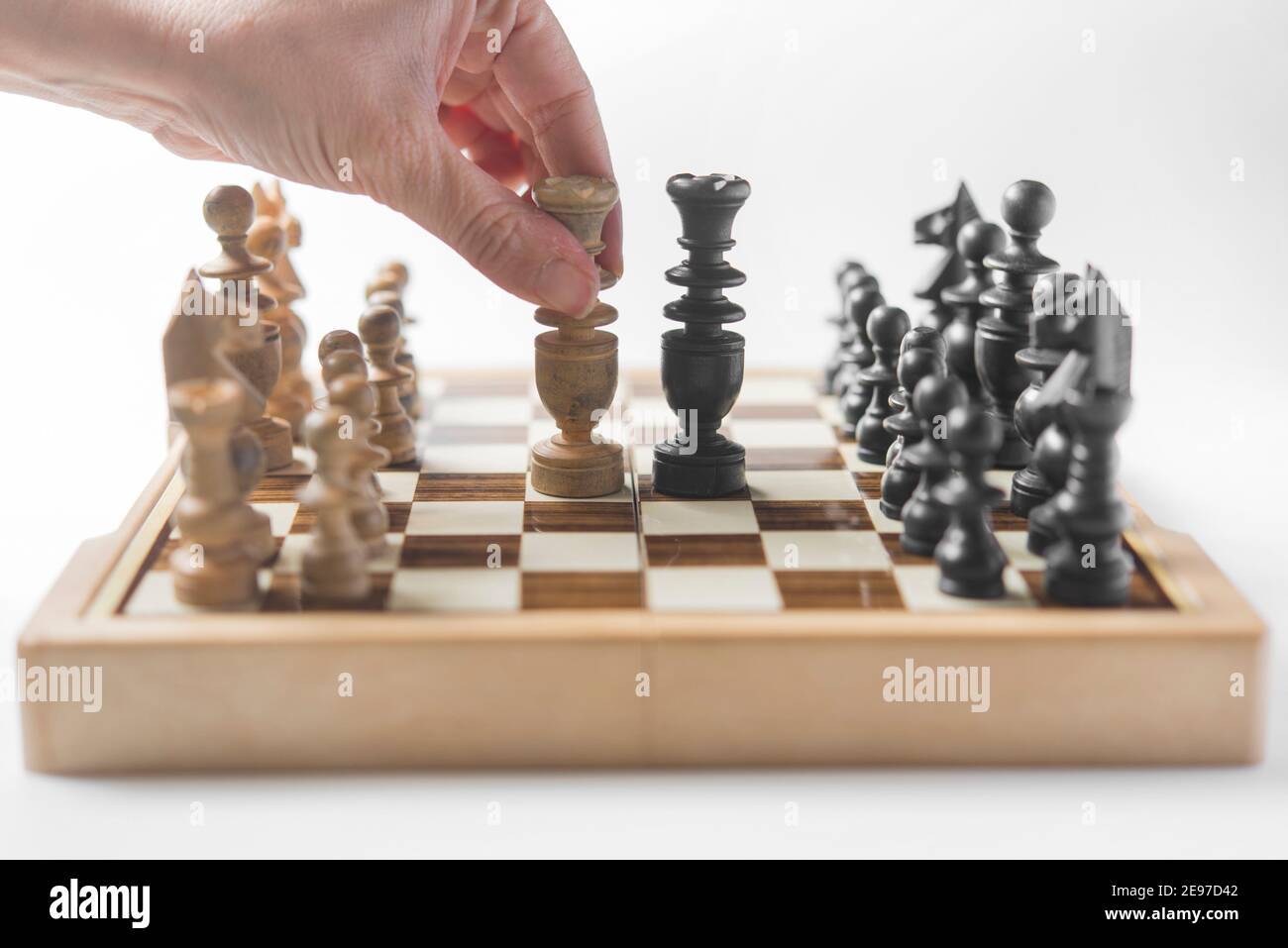 Beautiful girl playing chess hi-res stock photography and images - Alamy