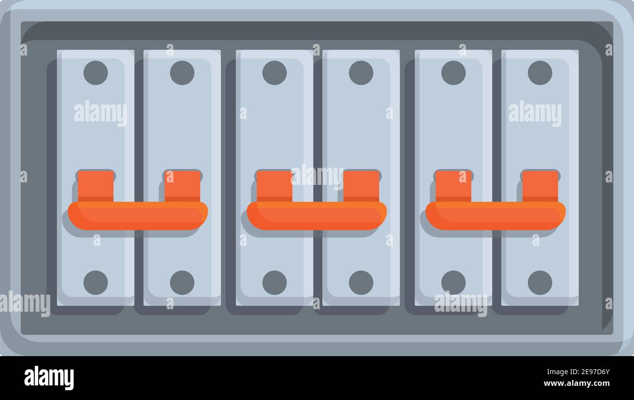Press breaker switch icon. Cartoon of press breaker switch vector icon ...