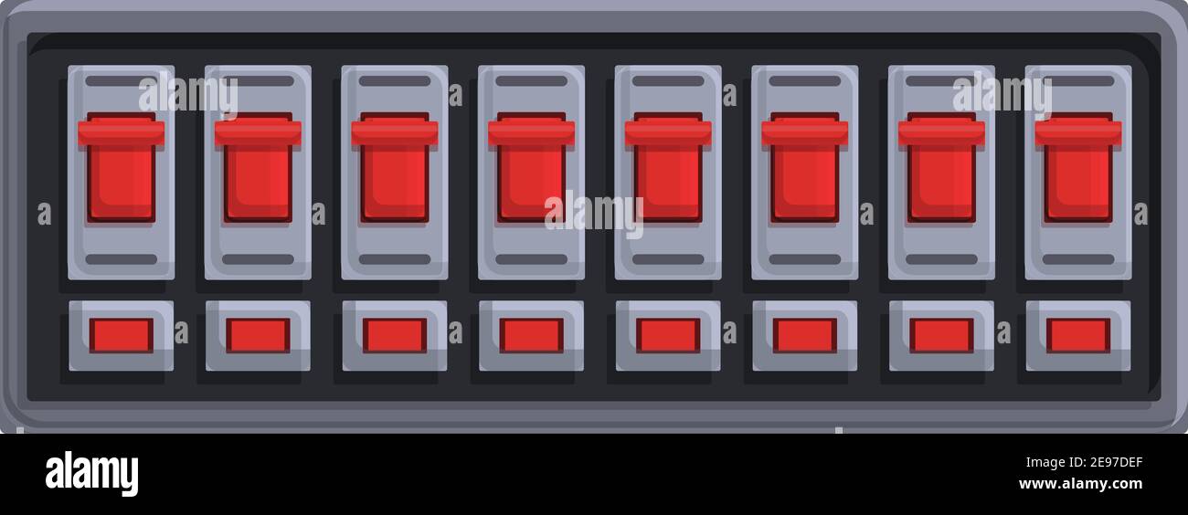 Automatic breaker switch icon. Cartoon of automatic breaker switch ...