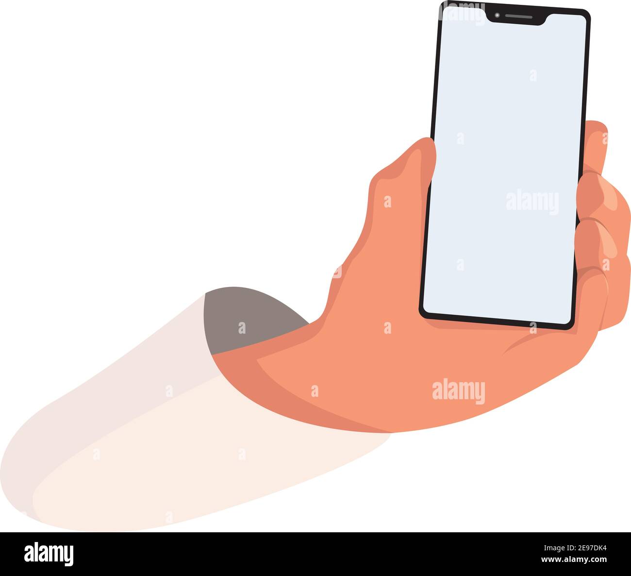 Hand touch screen mobile Stock Vector Images - Alamy