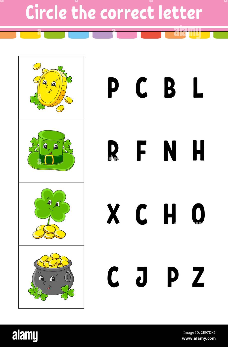 Circle The Correct Letter Worksheets For Kindergarten