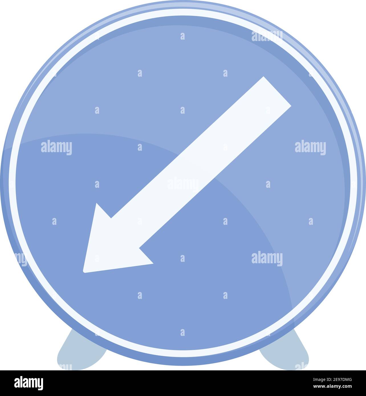 Highway direction road sign icon. Cartoon of highway direction road ...