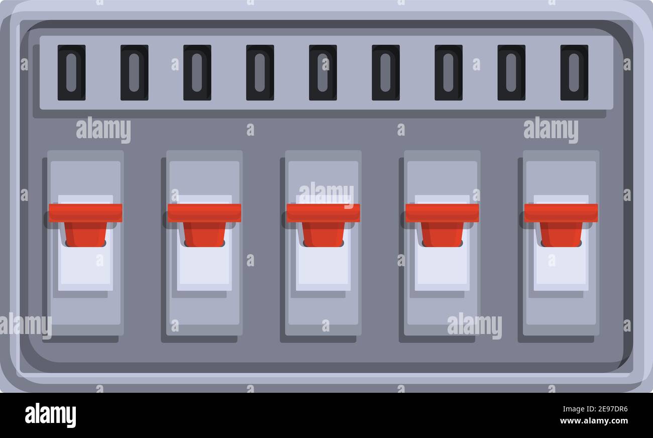 Button breaker switch icon. Cartoon of button breaker switch vector ...