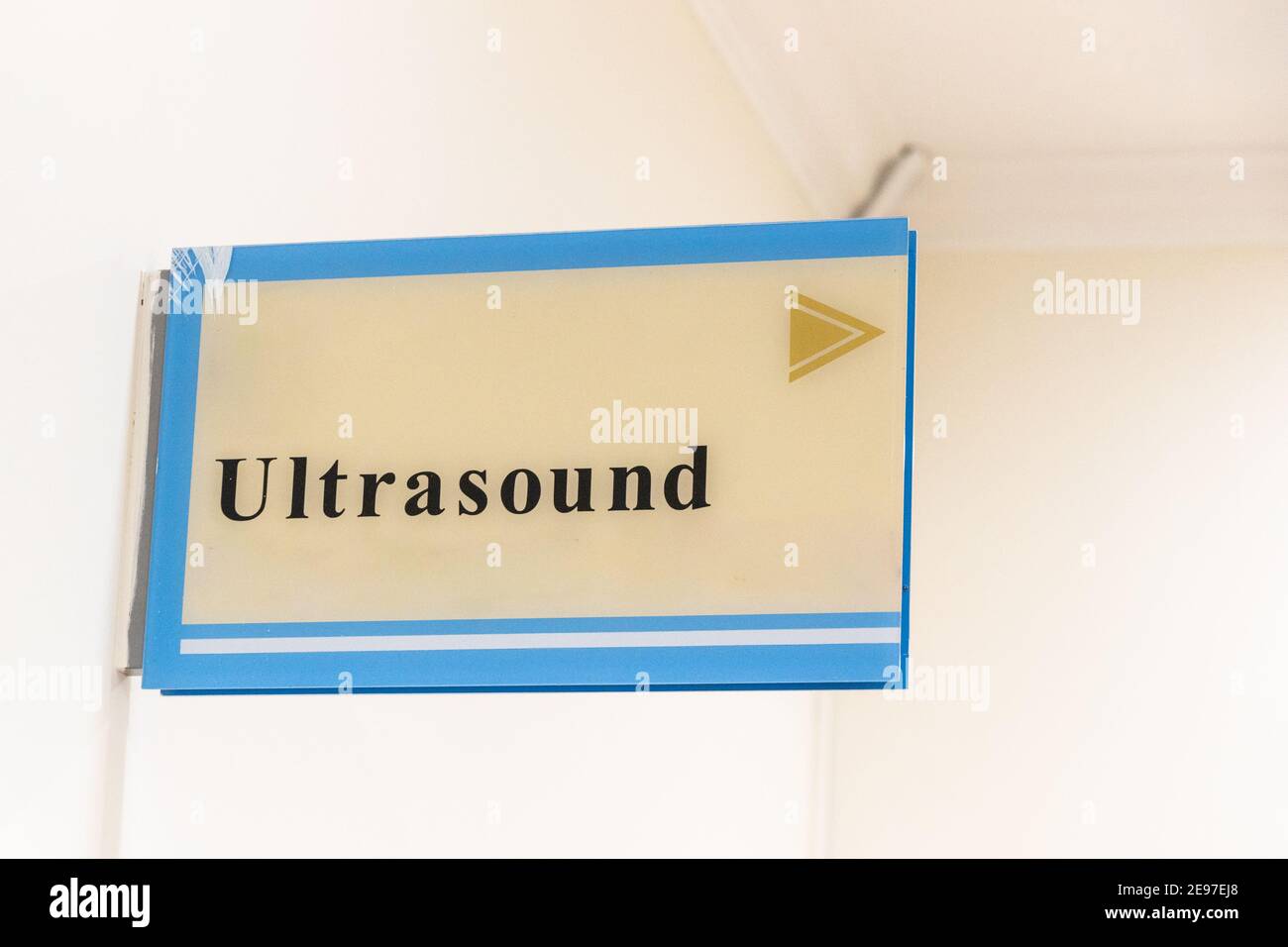 Ultrasound word signage direction at hospital for diagnostic Stock ...