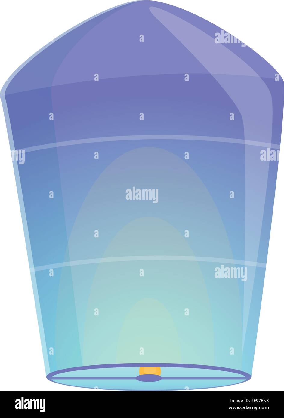 Blue floating lantern icon. Cartoon of blue floating lantern vector ...