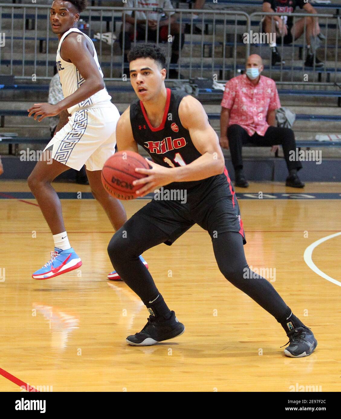 January 30, 2021 - Hawaii -Hilo Vulcans guard/forward Ethan Jetter #11 ...