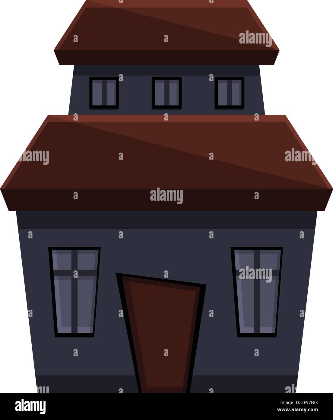 Ghost creepy house icon. Cartoon of ghost creepy house vector icon for ...