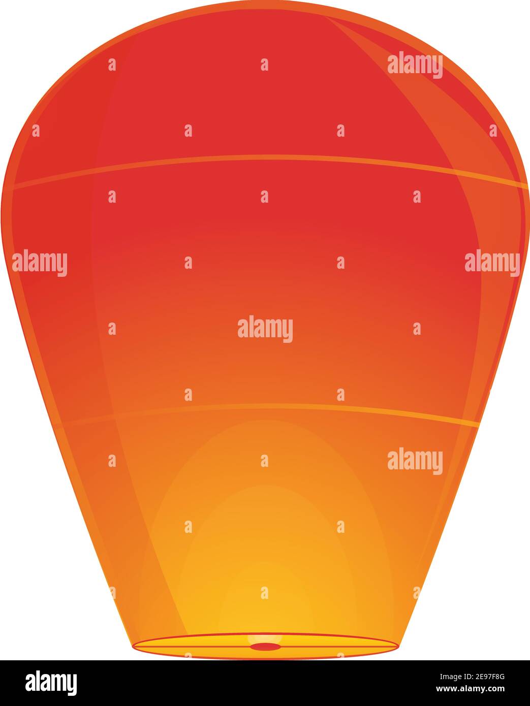 Attraction floating lantern icon. Cartoon of attraction floating ...