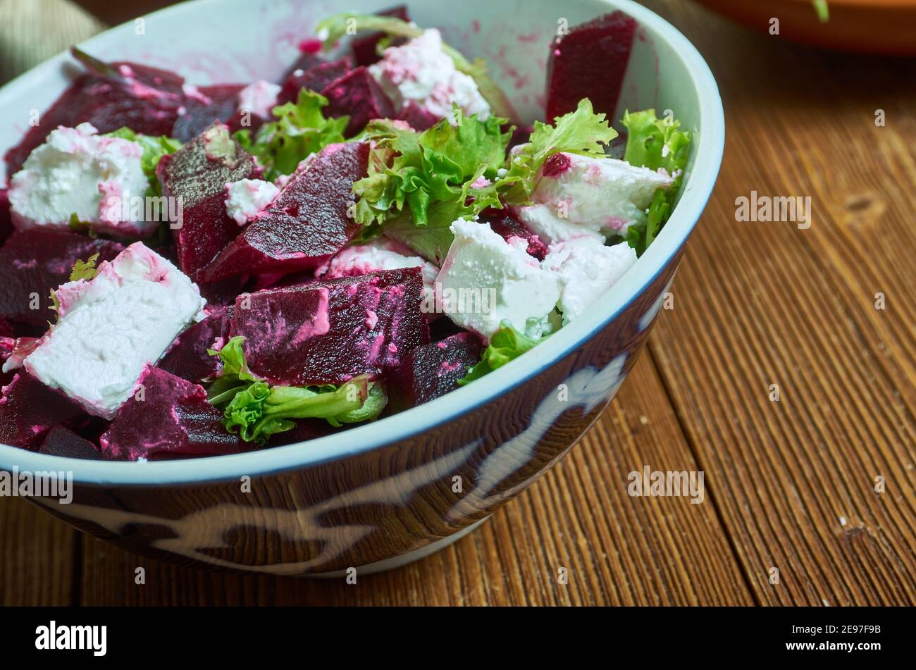 Beetroot and Feta Cheese Salad, Greek-style beet salad Stock Photo - Alamy