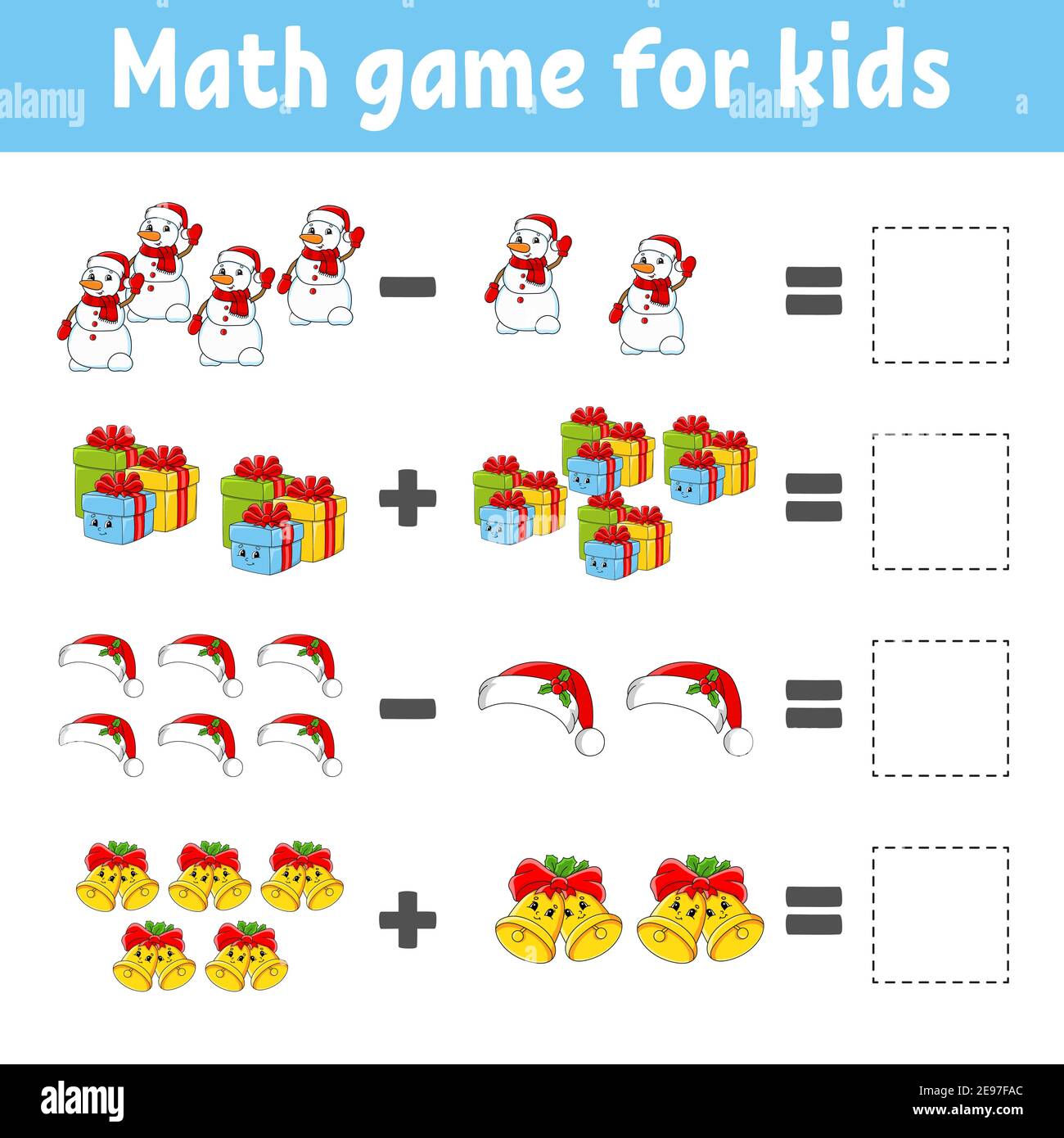 Math game for kids. Education developing worksheet. Activity page with ...
