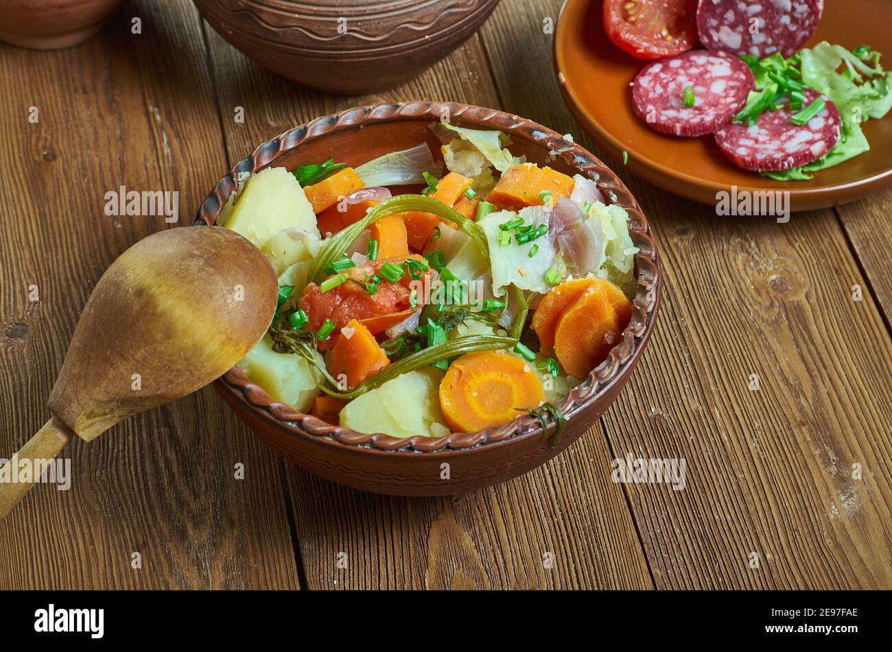Russian traditiona Root Vegetable Stew - Ragu Iz Ovoshej close up Stock ...