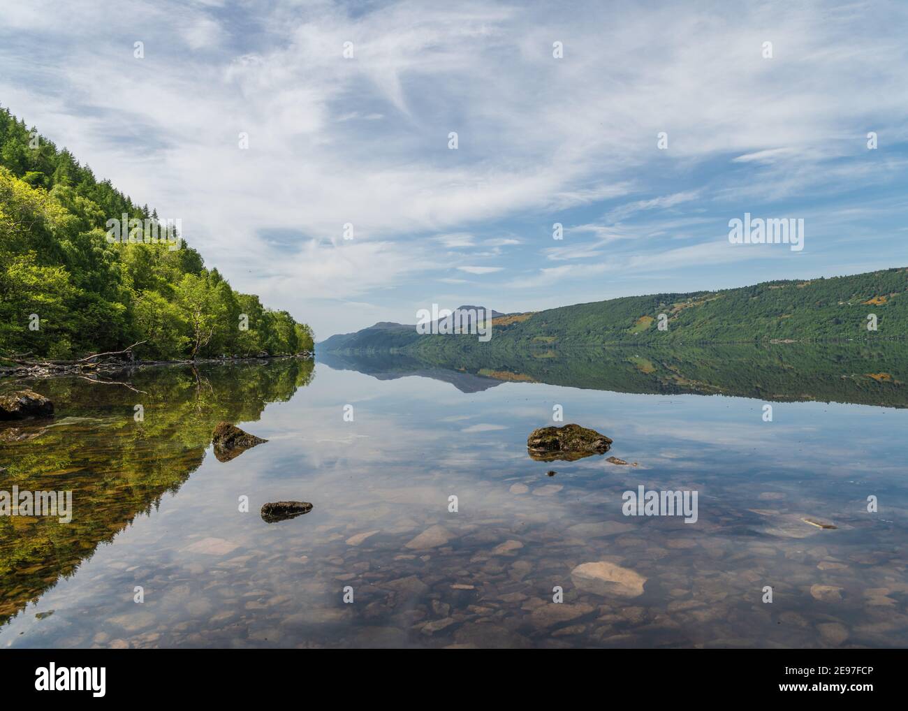 Loch Ness Reflections Stock Photo - Alamy