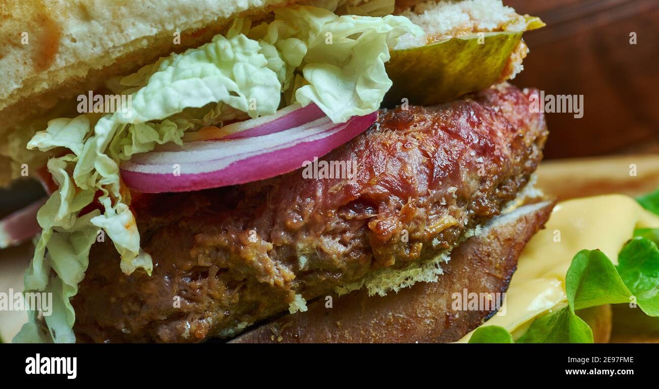 KiwiBurger - hamburger sold restaurants in New Zealand Stock Photo - Alamy