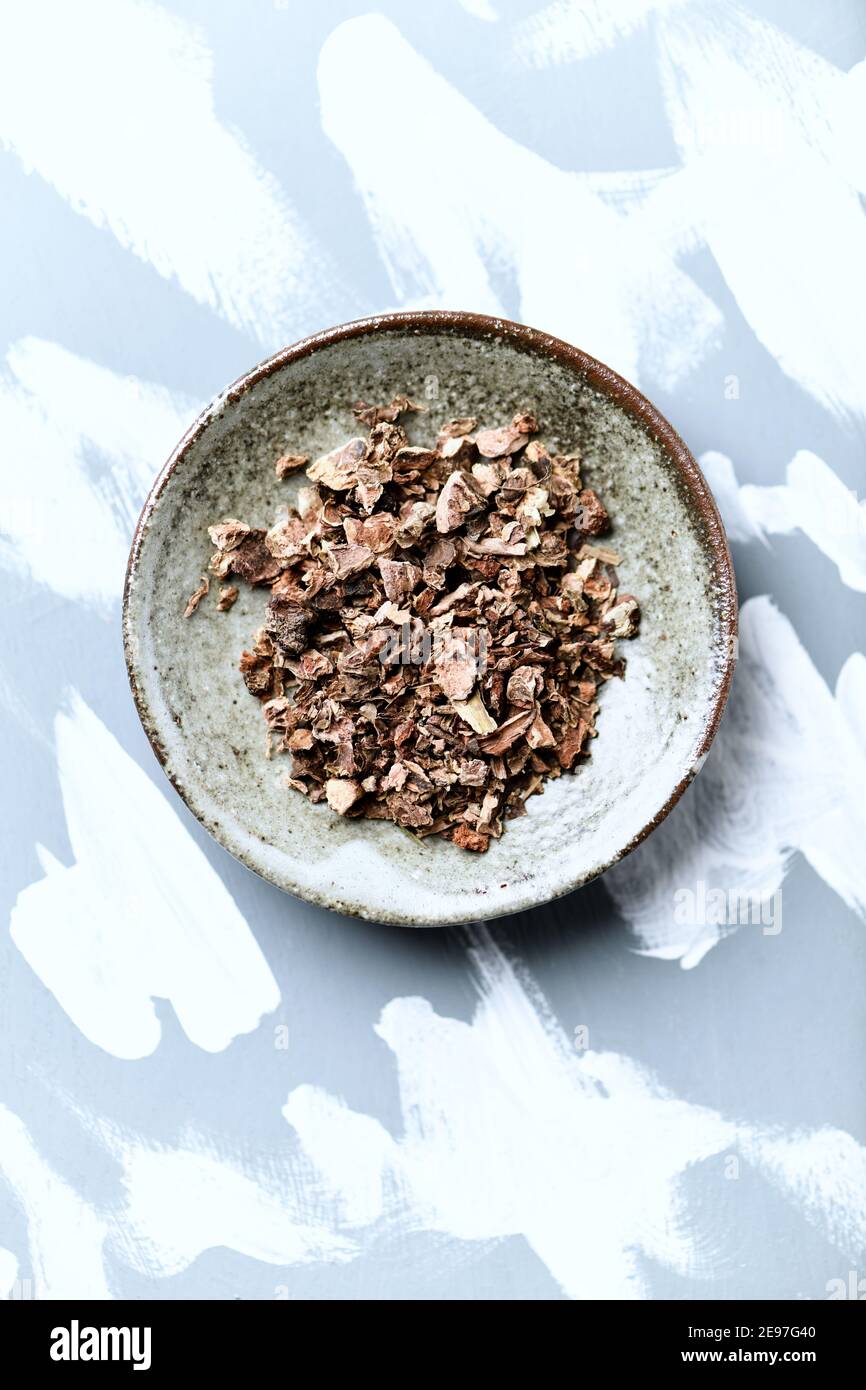 Dry root of Rhodiola rosea. Golden root, rose root. Healthy medical ...