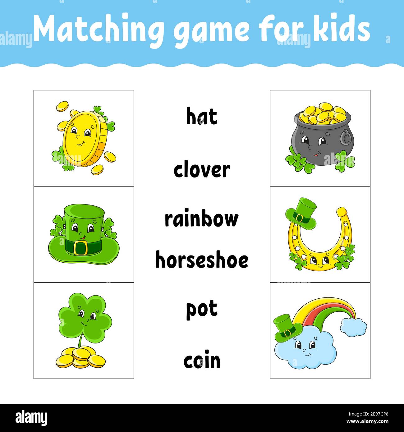 Matching game for kids. Find the correct answer. Draw a line. Learning ...