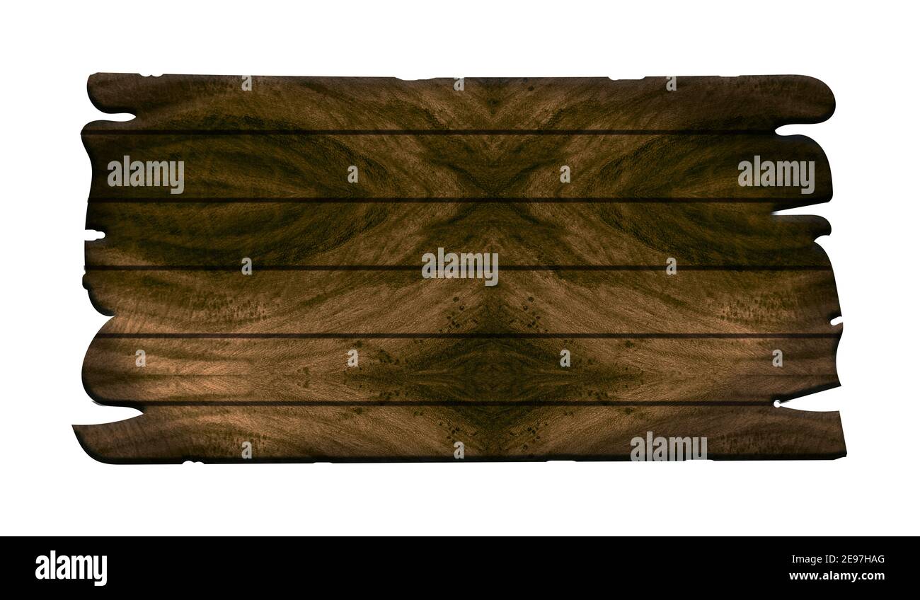 Isolated vintage dark wooden sign on white background Stock Photo - Alamy