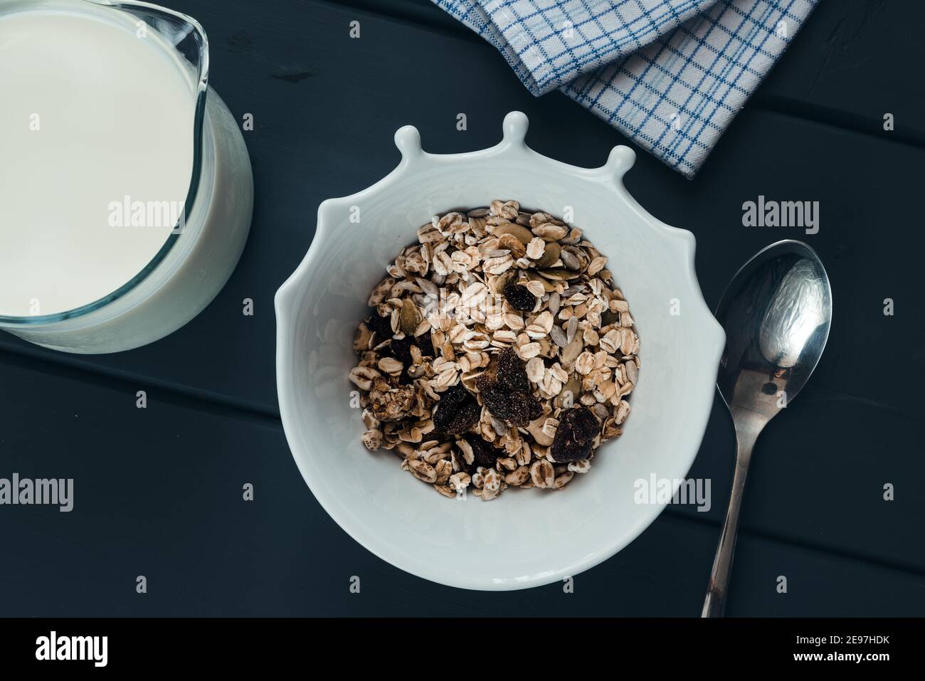 Milk on breakfast hi-res stock photography and images - Alamy