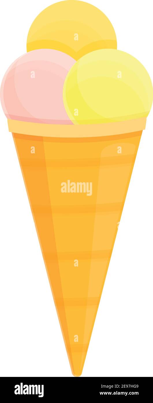 Ice cream balls icon. Cartoon of ice cream balls vector icon for web ...