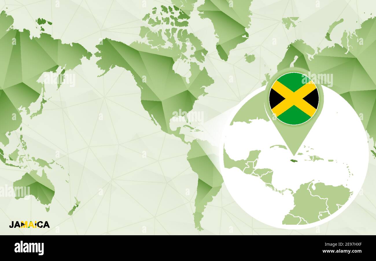 Jamaica world map color