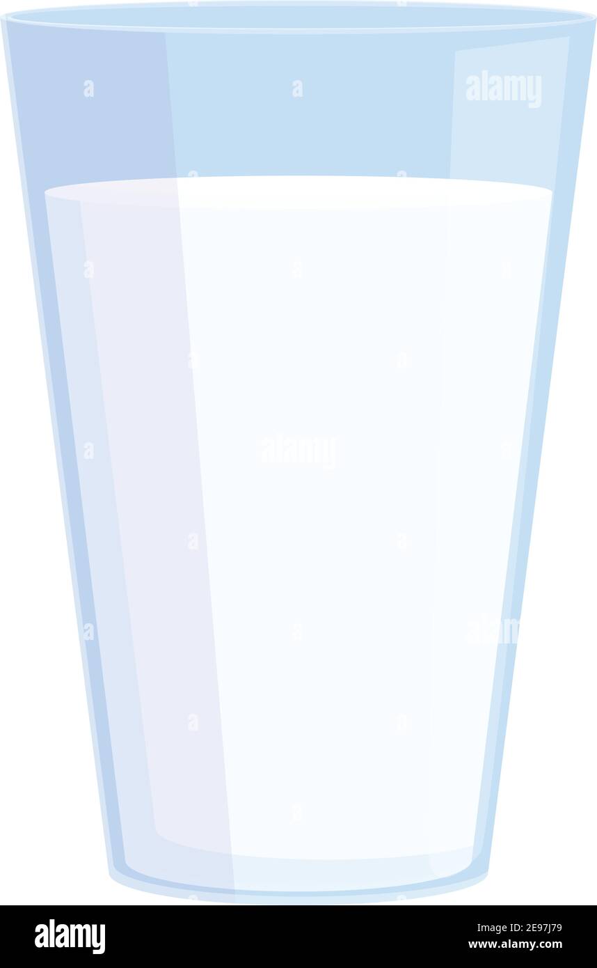 Milk glass icon. Cartoon of milk glass vector icon for web design ...