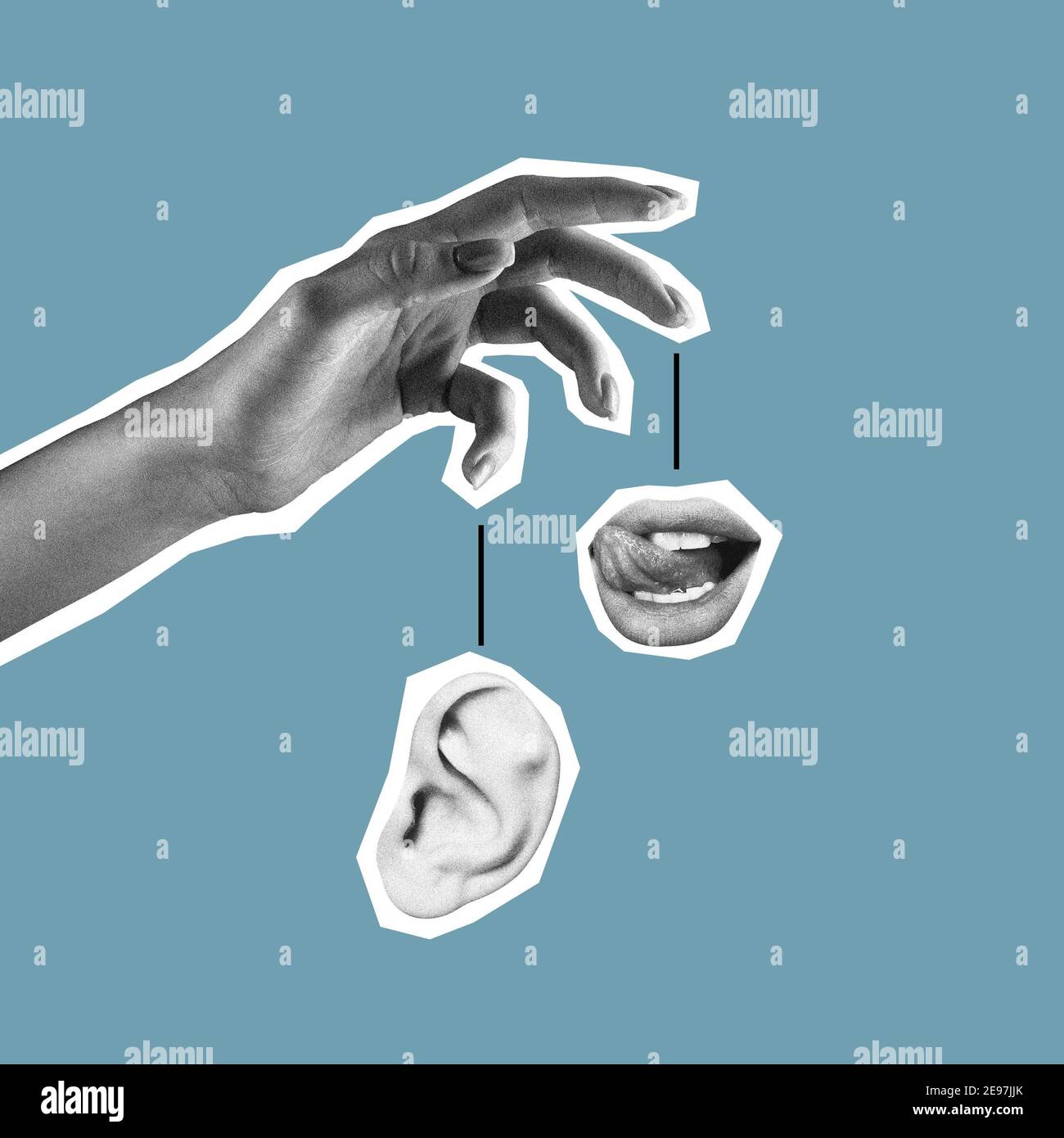 Ear collage hi-res stock photography and images - Alamy