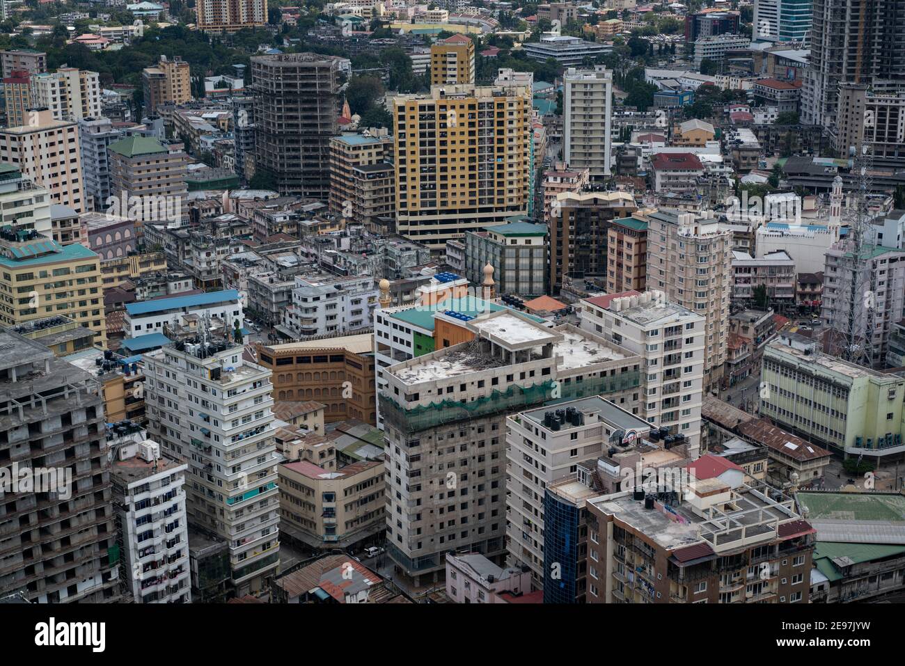 Aerial view of Dar Es Salaam capital of Tanzania in Africa Stock Photo ...