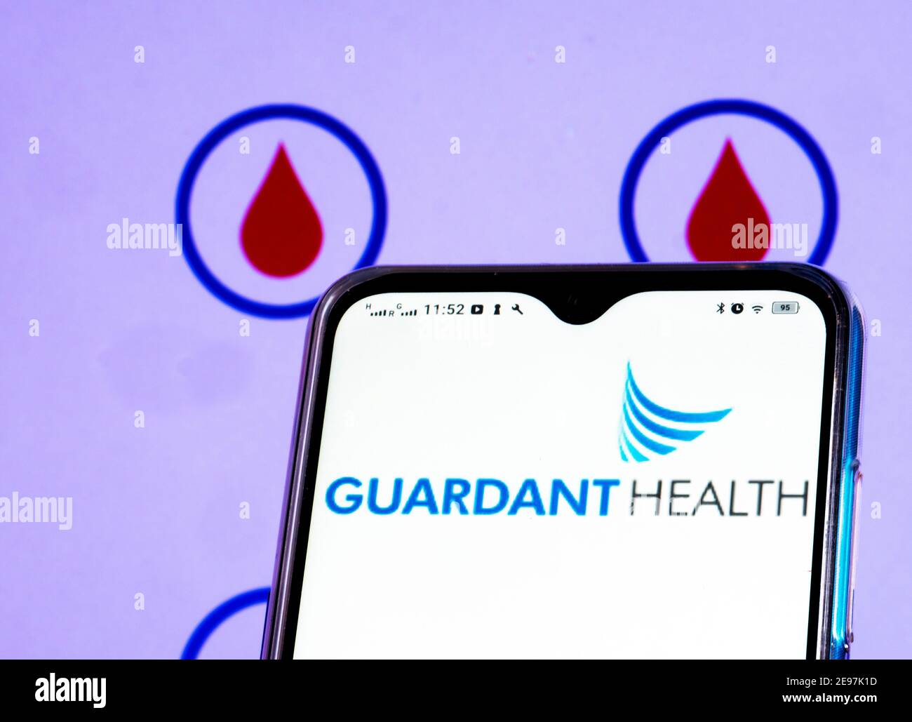 In this photo illustration a Guardant Health, Inc. logo is seen ...