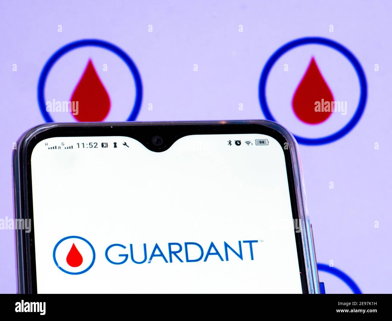 In this photo illustration a Guardant Health, Inc. logo is seen ...