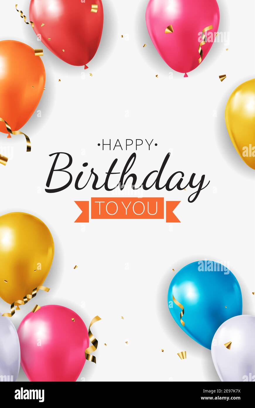 Realistic 3d balloon background for party, holiday, birthday, promotion ...