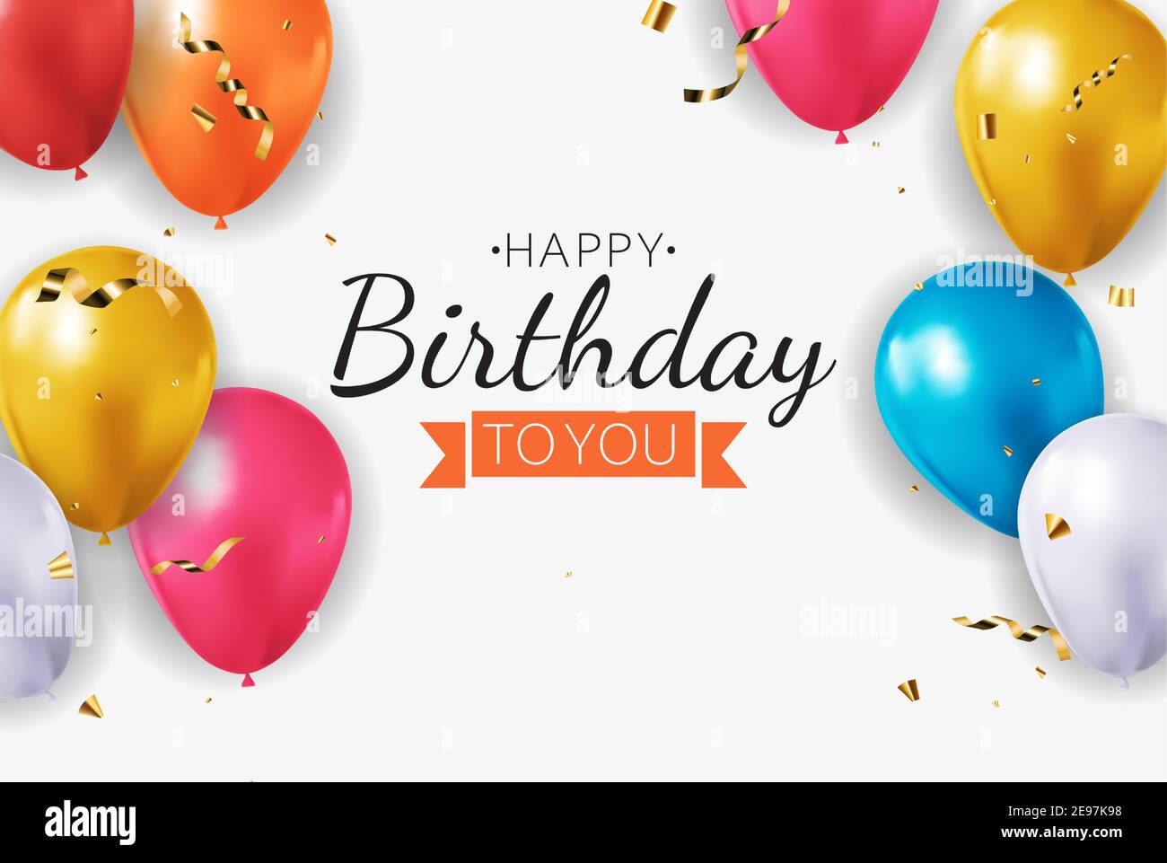 Realistic 3d balloon background for party, holiday, birthday, promotion ...