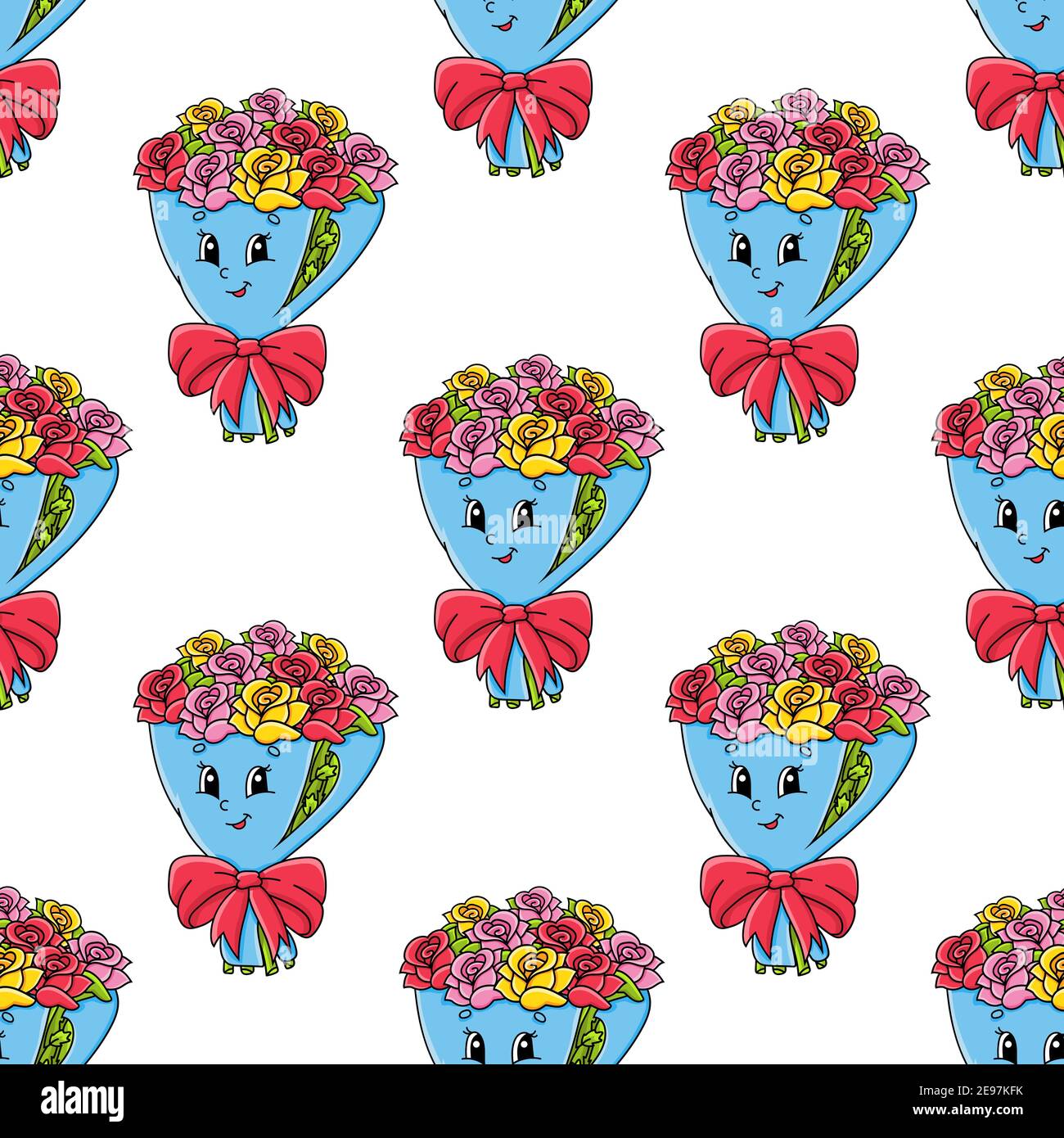 Color seamless pattern. Cartoon style. Bright design. For walpaper ...