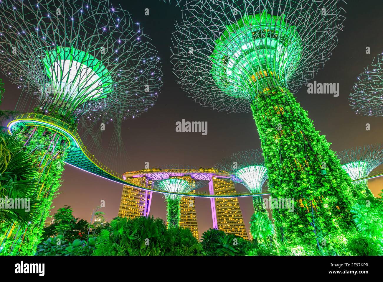 Singapore - April 30, 2018: Garden Rhapsody light and sound shows on ...