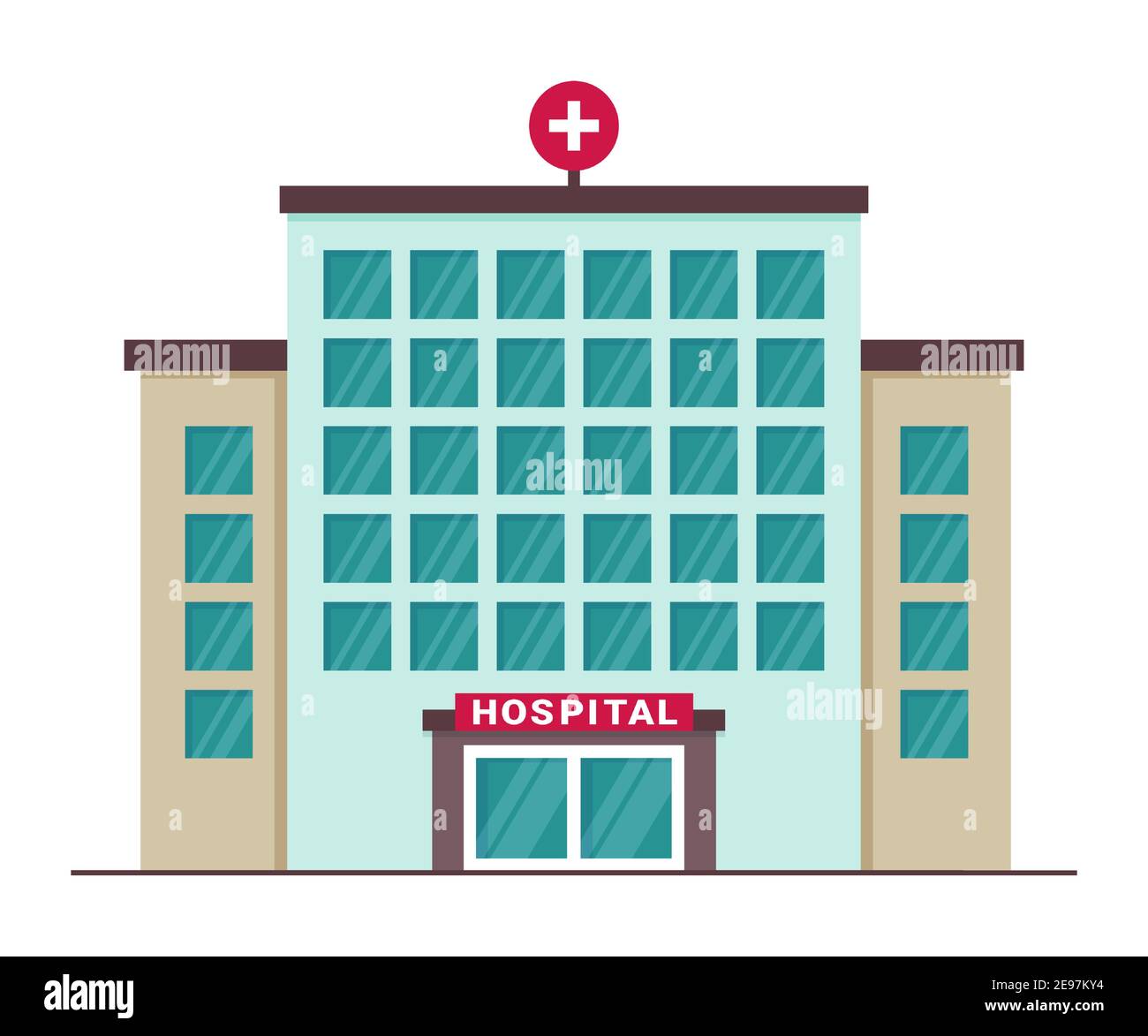 Hospital building ambulance car Stock Vector Images - Alamy