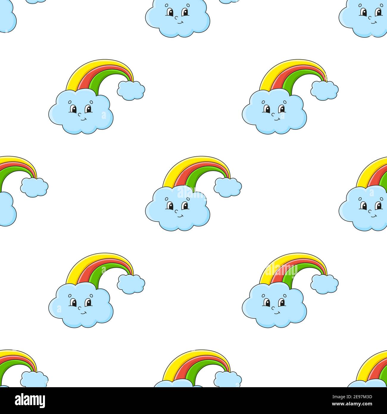 Color seamless pattern. Cartoon style. Bright design. For walpaper ...