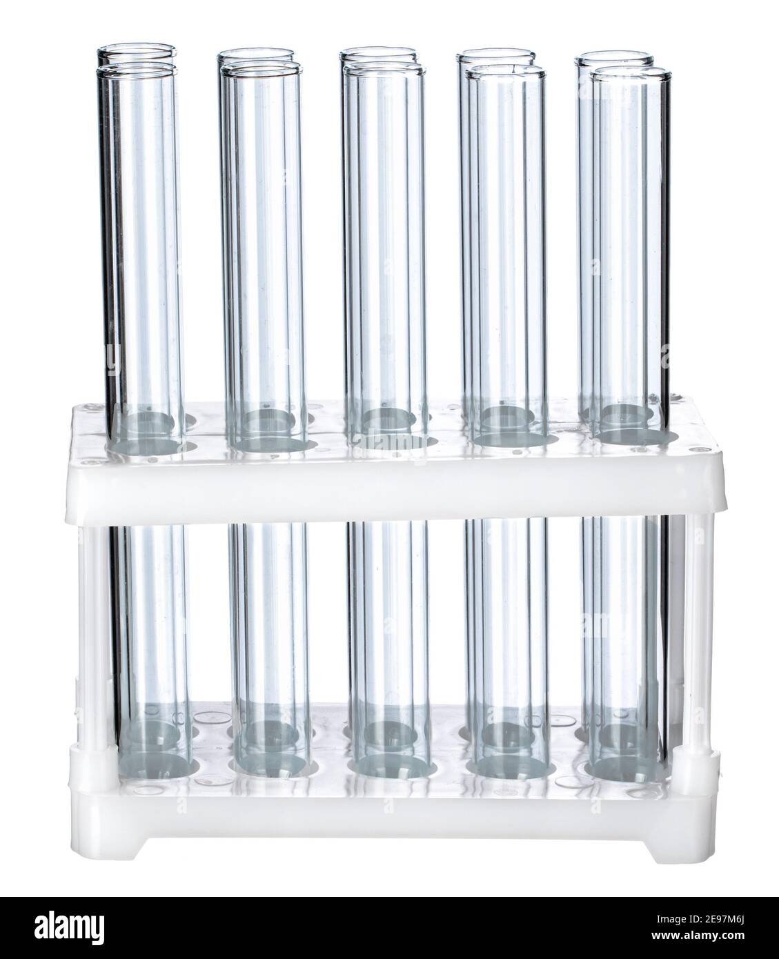 Empty laboratory test tubes isolated on white Stock Photo - Alamy