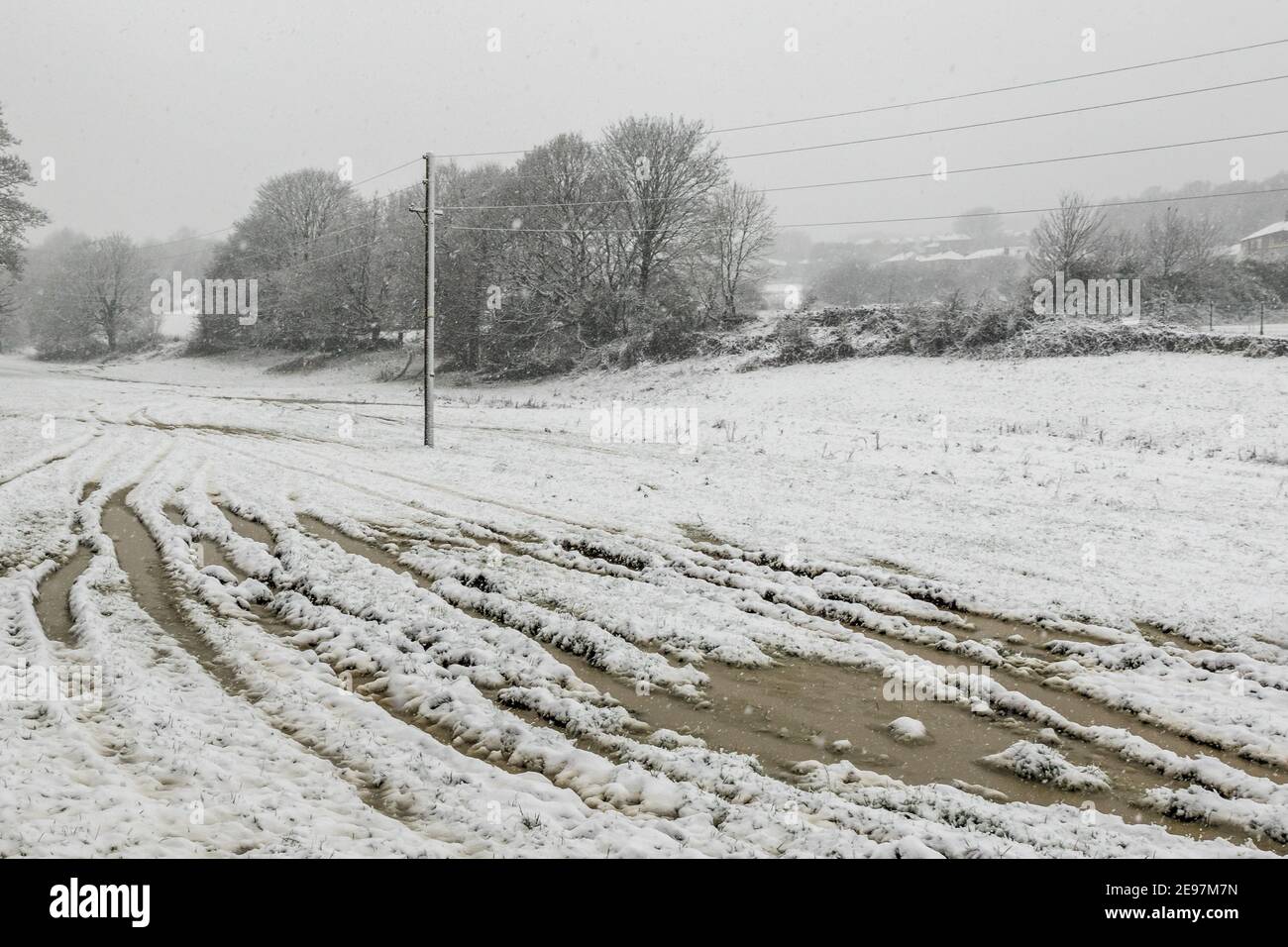 Snow covers the landscape, Yorkshire UK Stock Photo - Alamy