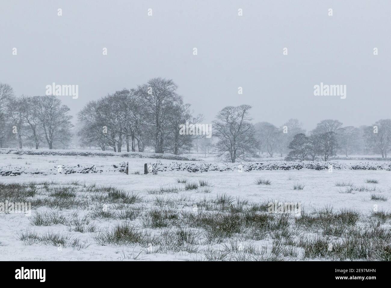 Snow covers the landscape, Yorkshire UK Stock Photo - Alamy