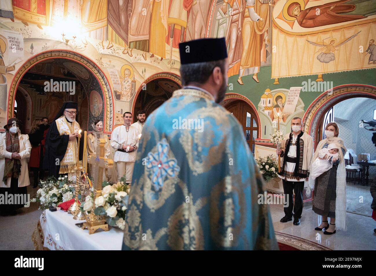 Prince Nicholas, Princess Alina of Romania, Godparents Prince Mihai and ...