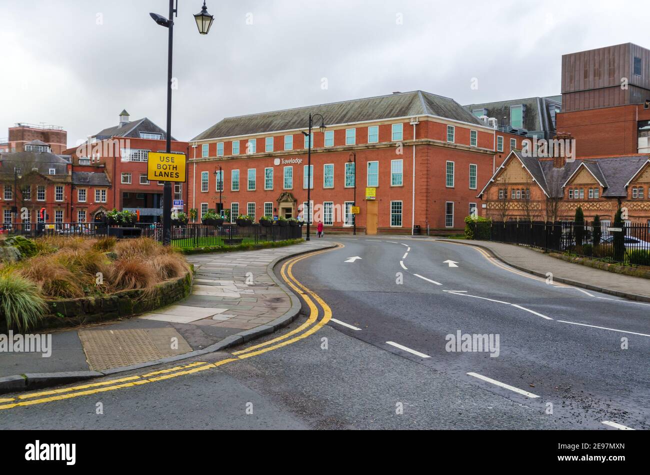 Chester; UK: Jan 29, 2021: Much of Chester's ring road has been made ...
