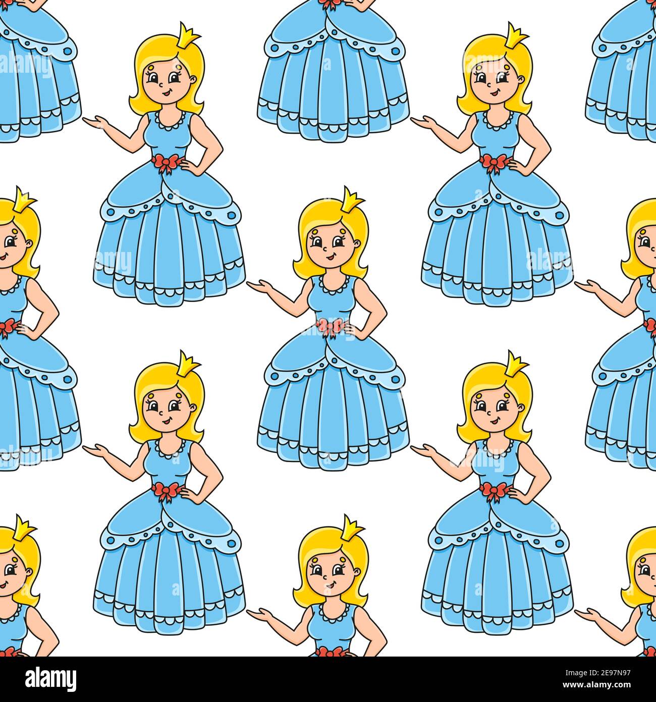 Color seamless pattern. Cartoon style. Bright design. For walpaper ...