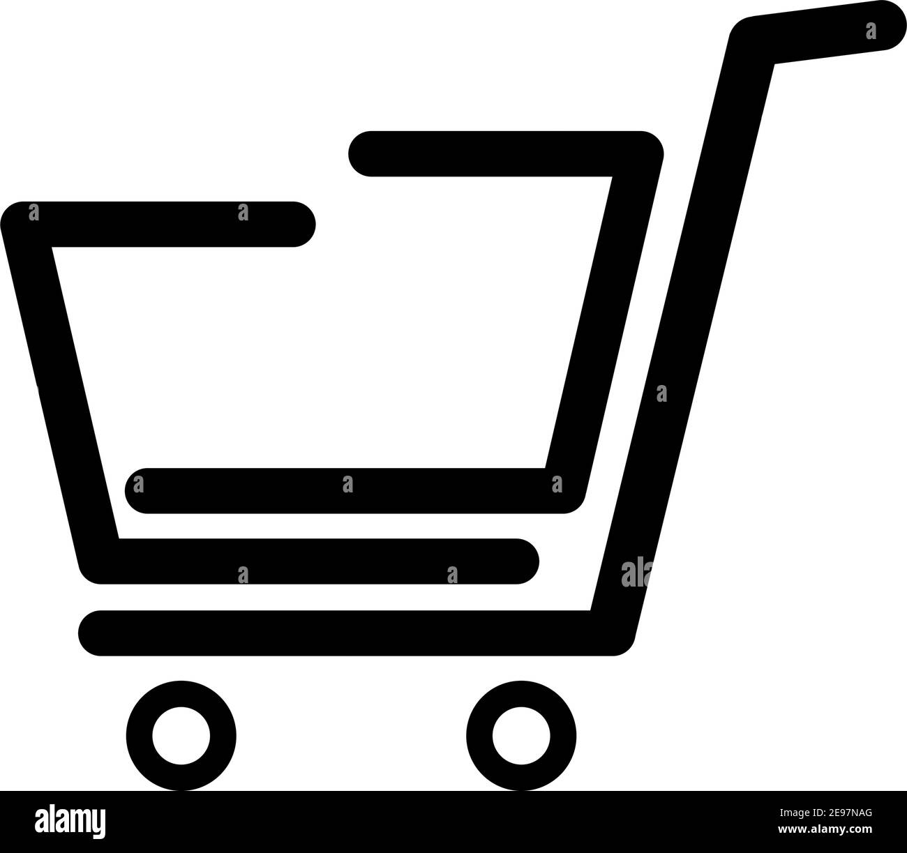 Abstract grocery cart on wheels from supermarket - Vector illustration ...