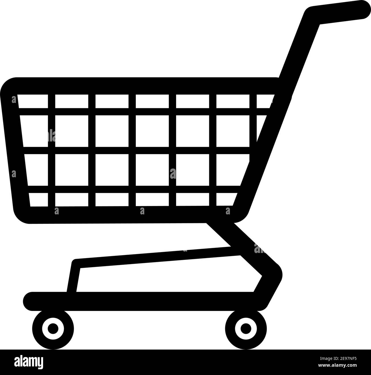 Abstract grocery cart on wheels from supermarket - Vector illustration ...