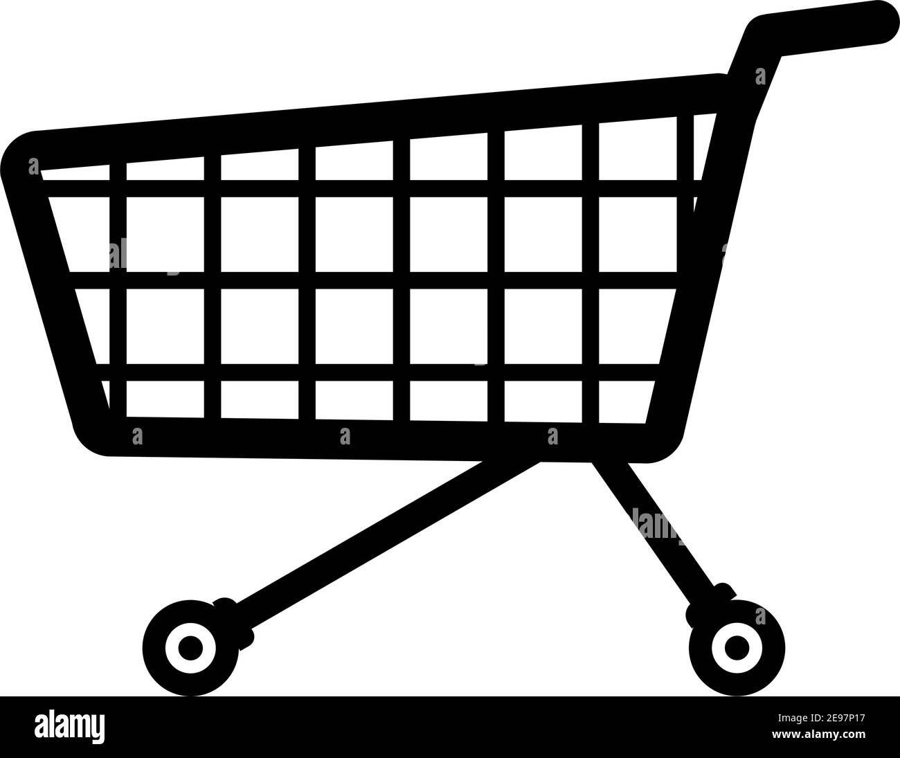 Abstract grocery cart on wheels from supermarket - Vector illustration ...