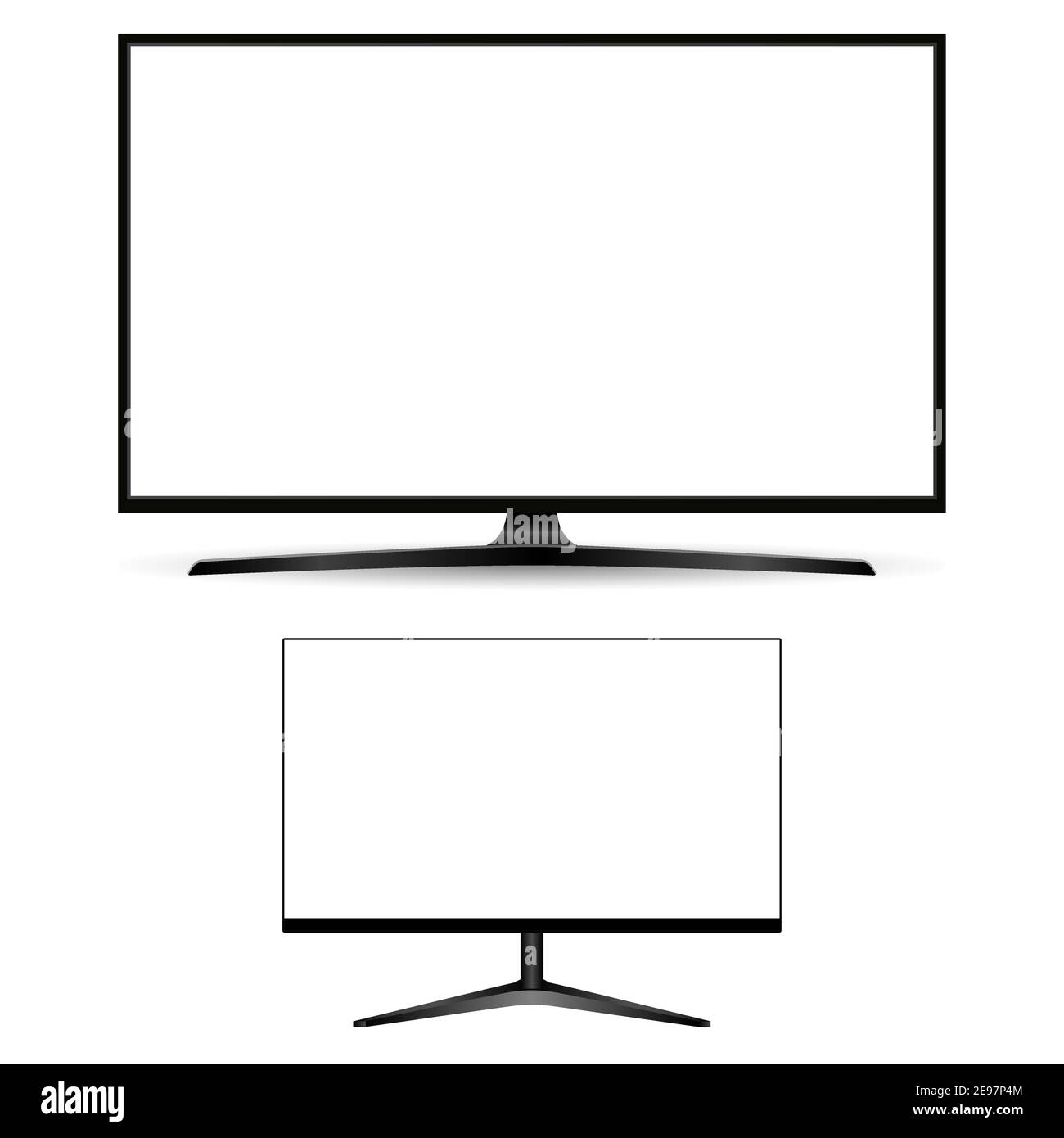 Computer monitor screen. Desctop pc display vector blank modern ...