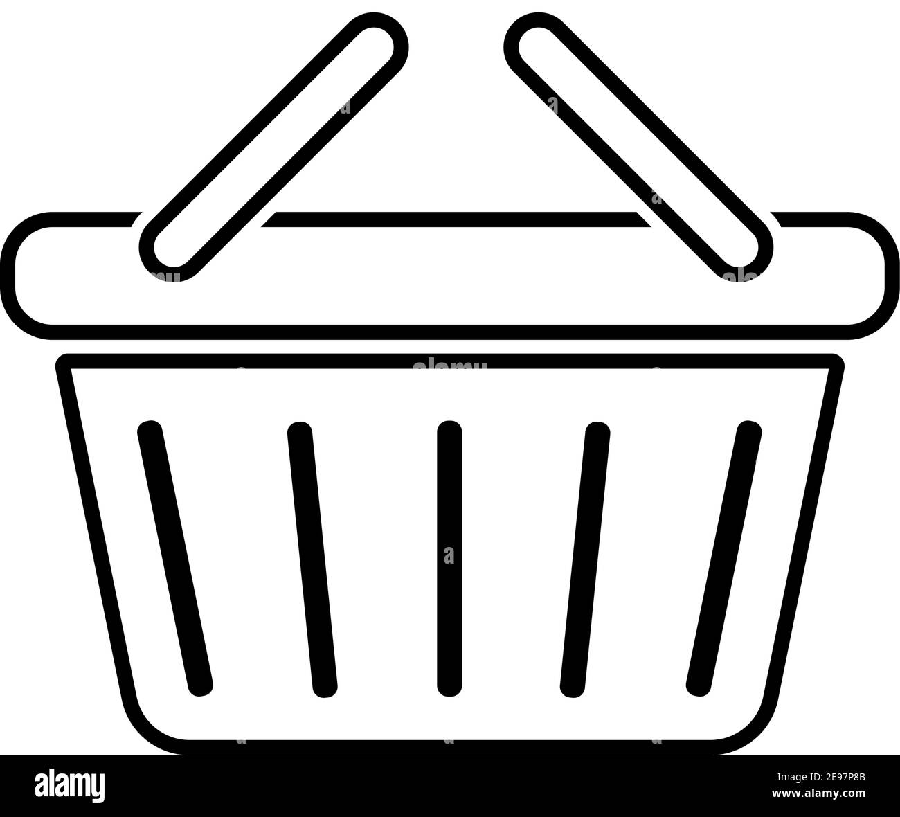 Abstract shopping cart for groceries from the supermarket - Vector ...