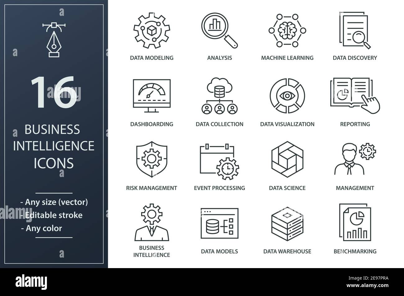 Business Intelligence icon set Stock Photo - Alamy Business Intelligence icon set Stock Photo - Alamy