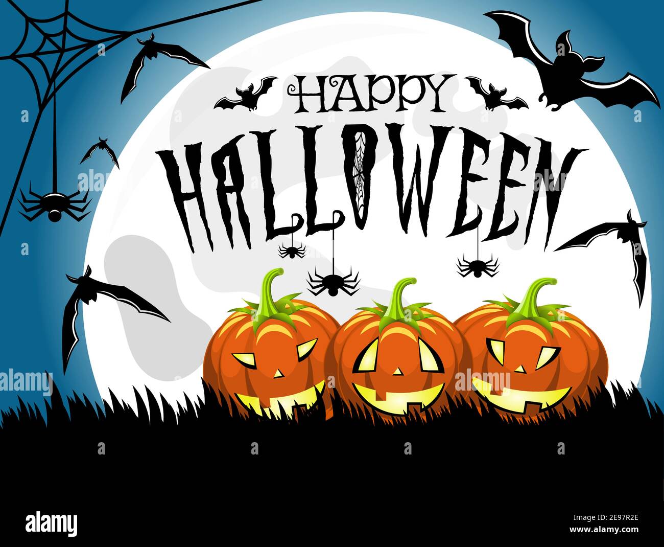 Halloween card background wallpaper graphic design vector illustration ...