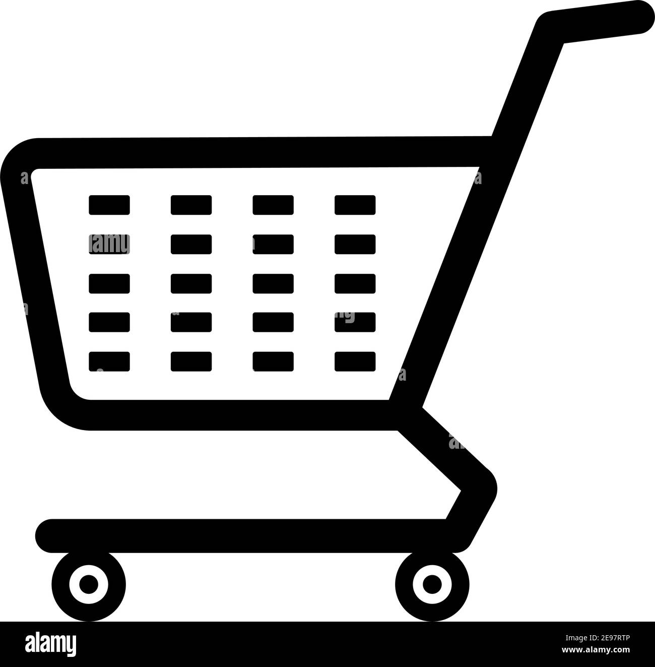 Abstract grocery cart on wheels from supermarket - Vector illustration ...