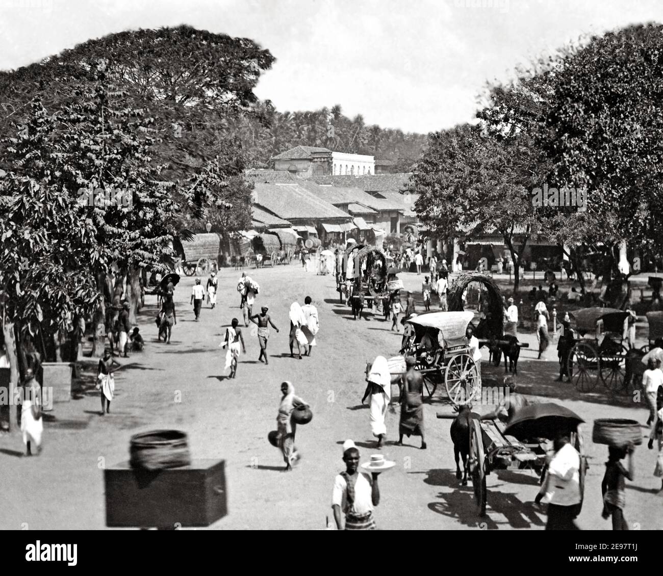 Late 19th century photograph - Street Scene, Colombo, Ceylon, Sri Lanka ...